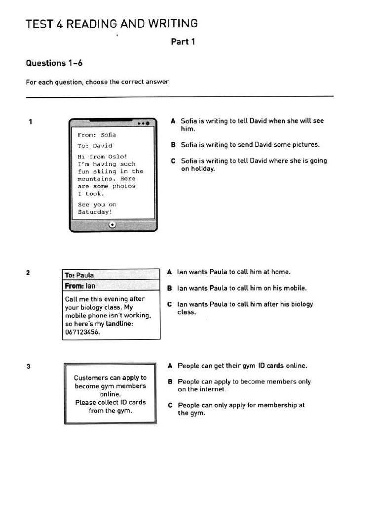 Test 4 Reading and Writing | PDF