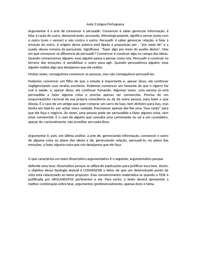 Aula 3 4 Bim Por | PDF | Conhecimento