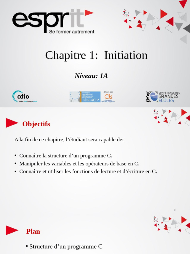 PROG ch1 | PDF | Variable (informatique) | C (Langage de programmation)