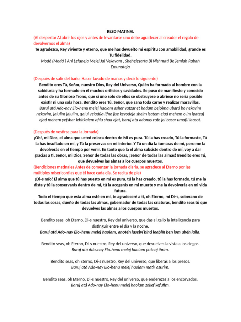 Rezos Diarios | PDF | Creencia religiosa y doctrina