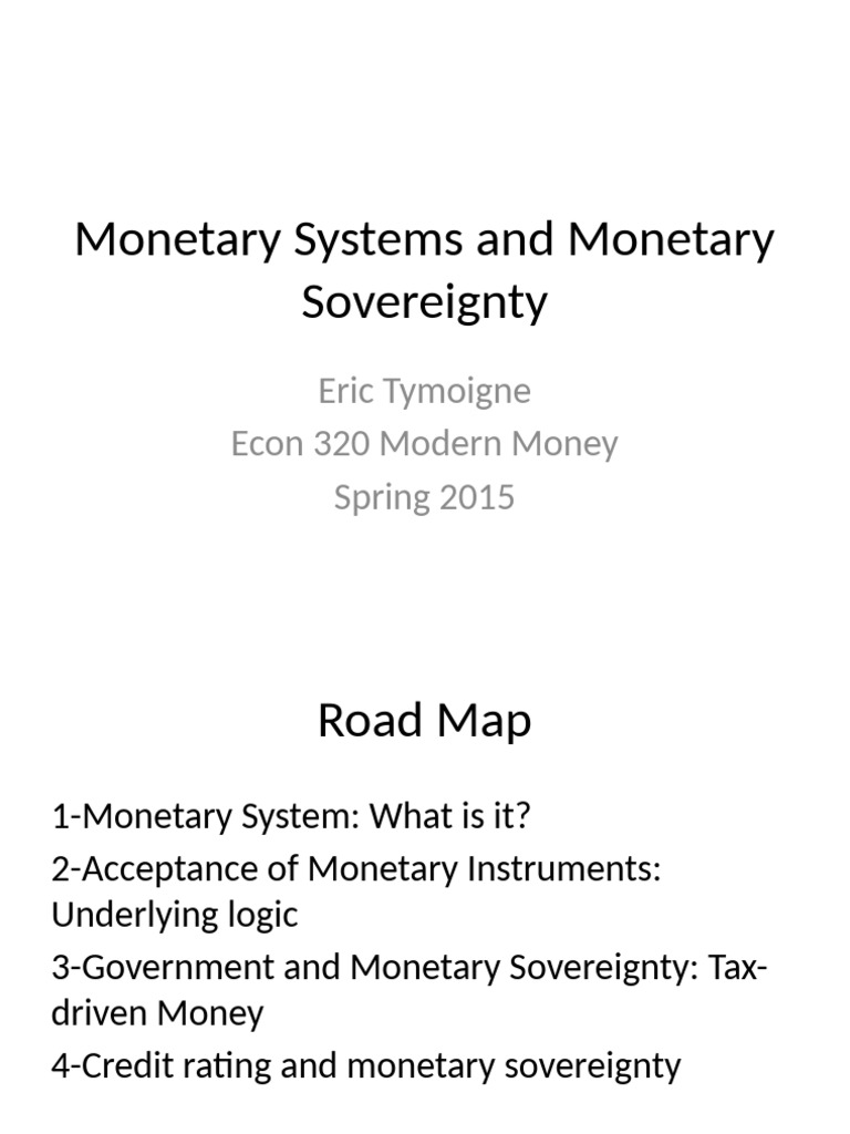 Monetary Sovereignty 2015 | PDF | Money | Debt