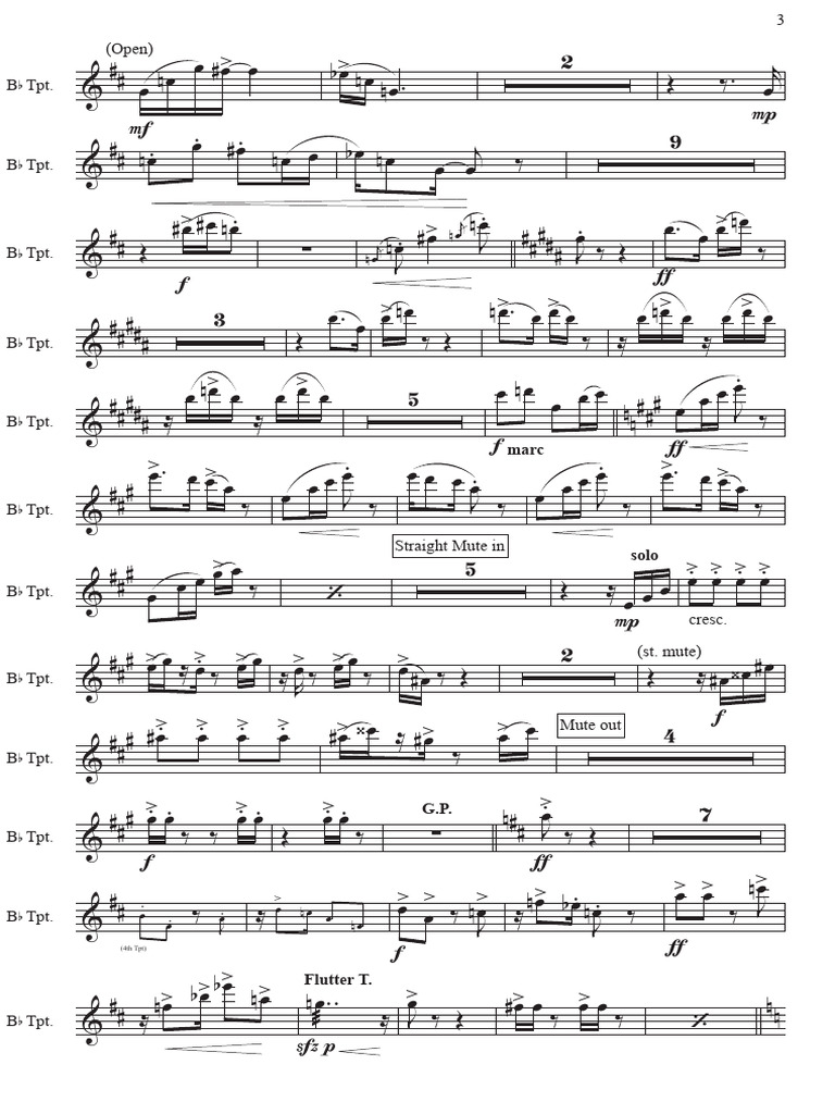 3 - Trumpet2 - BB - WESTSIDESTORY - Suite - Score - Score - Score | PDF