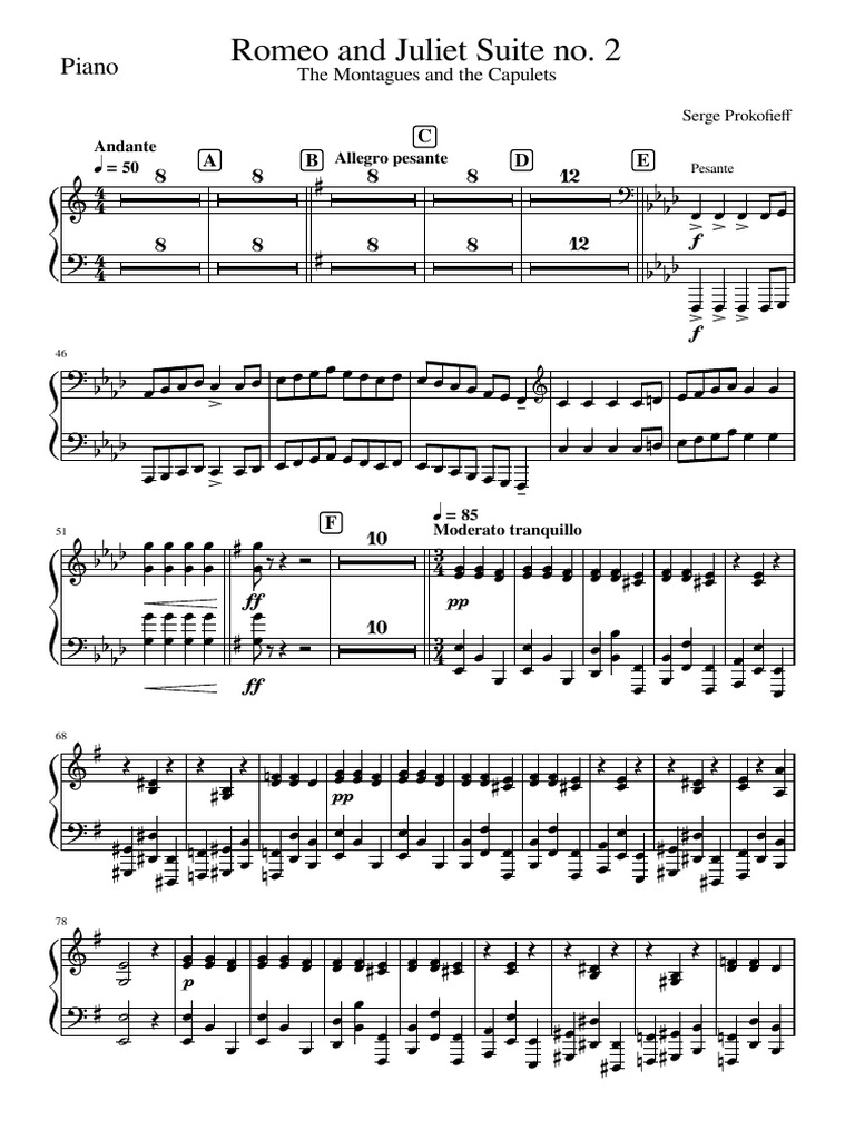 Roméo Et Juliette - Prokofiev - Tout | PDF | Romeo And Juliet