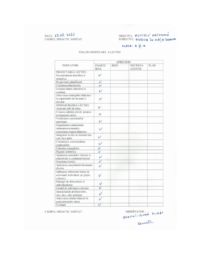 Fise Observative | PDF