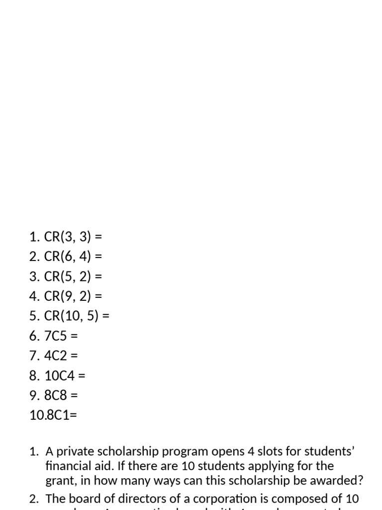 Combination Quiz | PDF | Cooking, Food & Wine