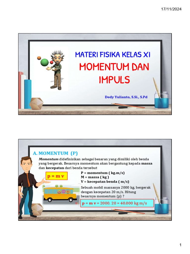 Materi Momentum Dan Impuls 2024 | PDF