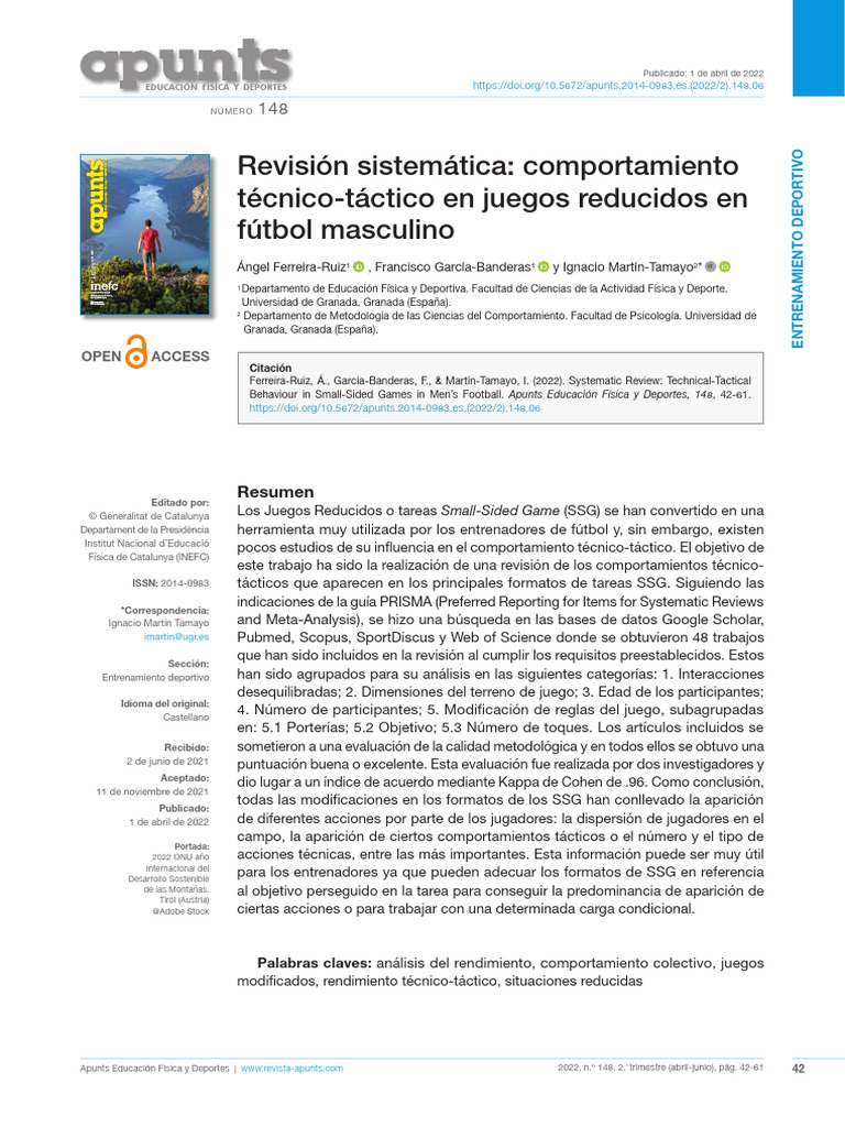 Revision Sistematica Apunts Segunso Semestre 2024 | PDF | Asociación de Futbol