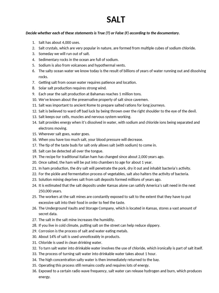 Salt | PDF | Salt | Water