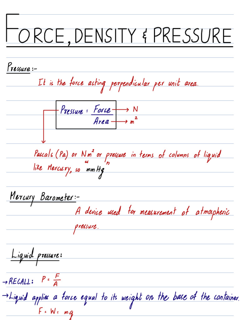 Forces | PDF | Buoyancy | Pressure