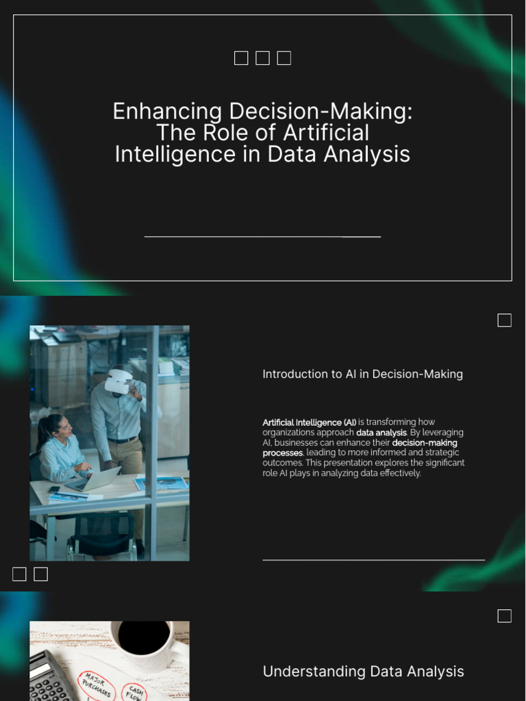 Slidesgo Enhancing Decision Making The Role of Artificial Intelligence in Data Analysis ...