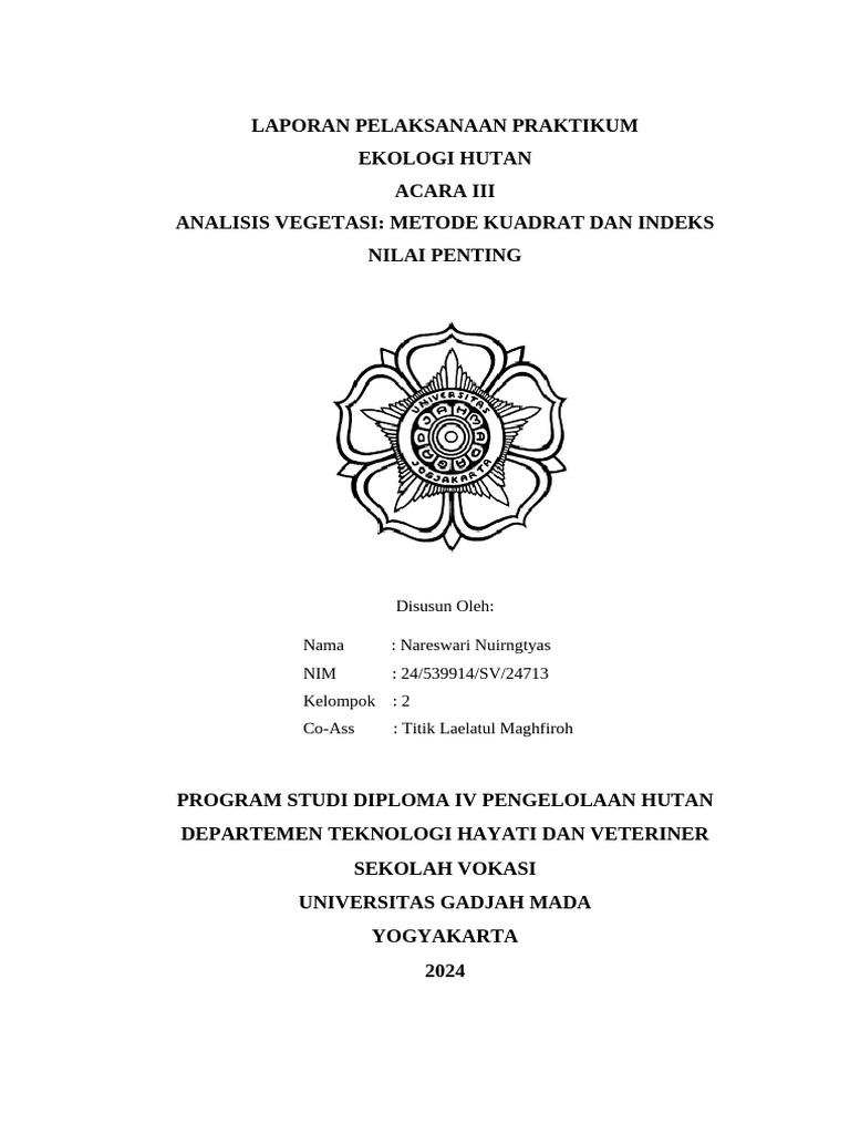 Laporan Praktikum EKOLOGI - Acara III - Metode Kuadrat | PDF | Sains & Matematika | Komputer