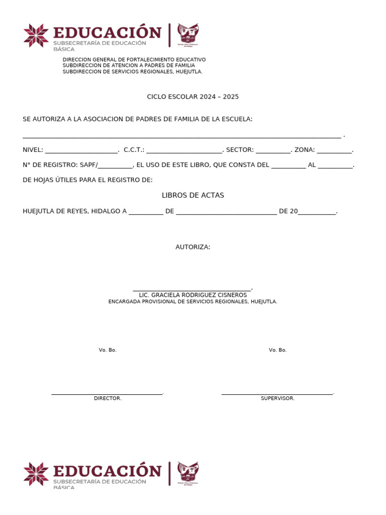 Formatos APF 2024-2025 para Escuelas | PDF