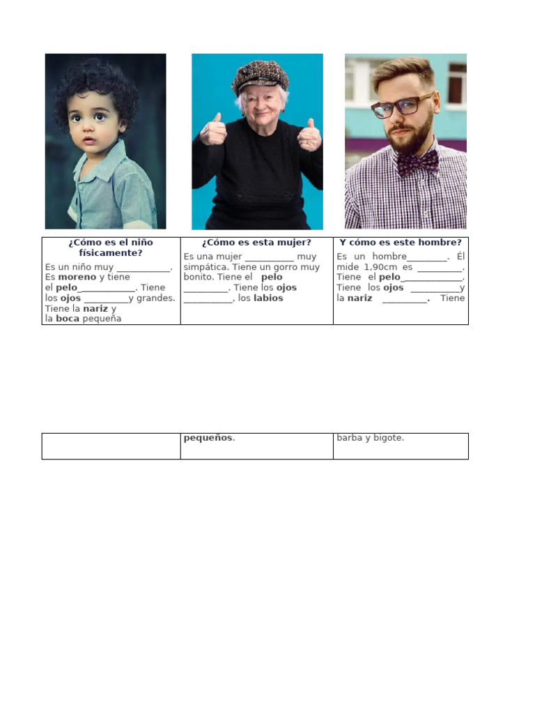 Descripción física de personas | PDF