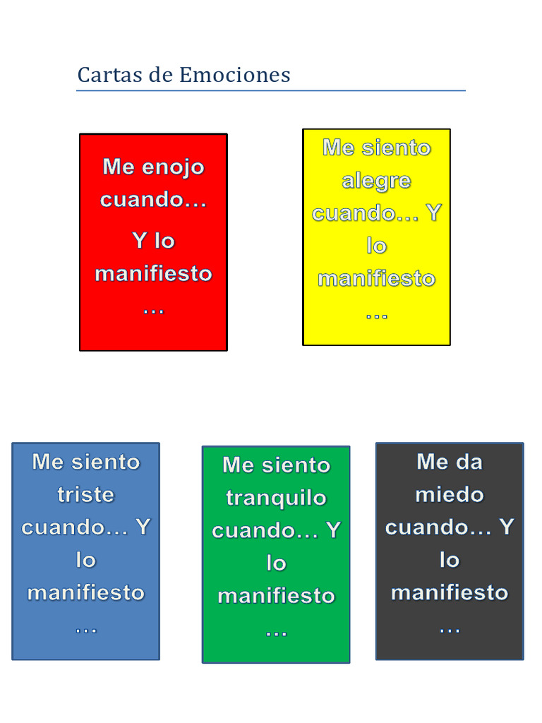 Tarjetas Emociones | PDF