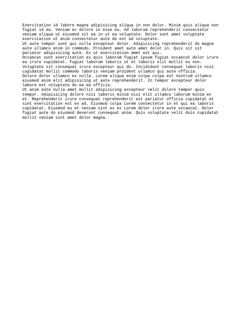 Exercitation Id Labore | PDF