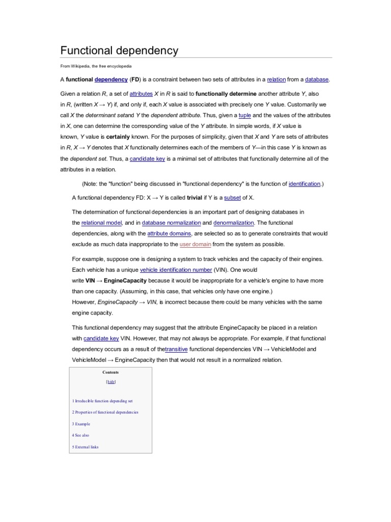 Functional Dependency | PDF