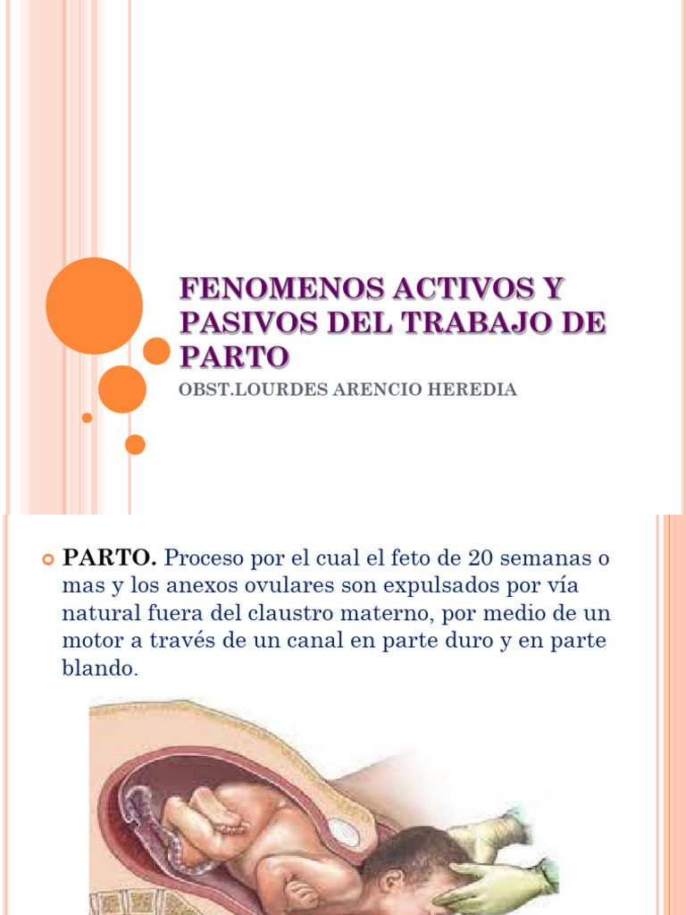 Factores Activos y Pasivos Del Trabajo de Parto (2024) | PDF | Parto | Útero
