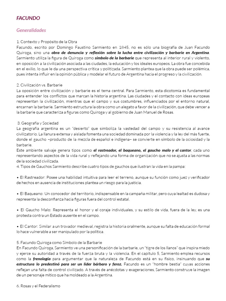 FACUNDO | PDF | Clásicos