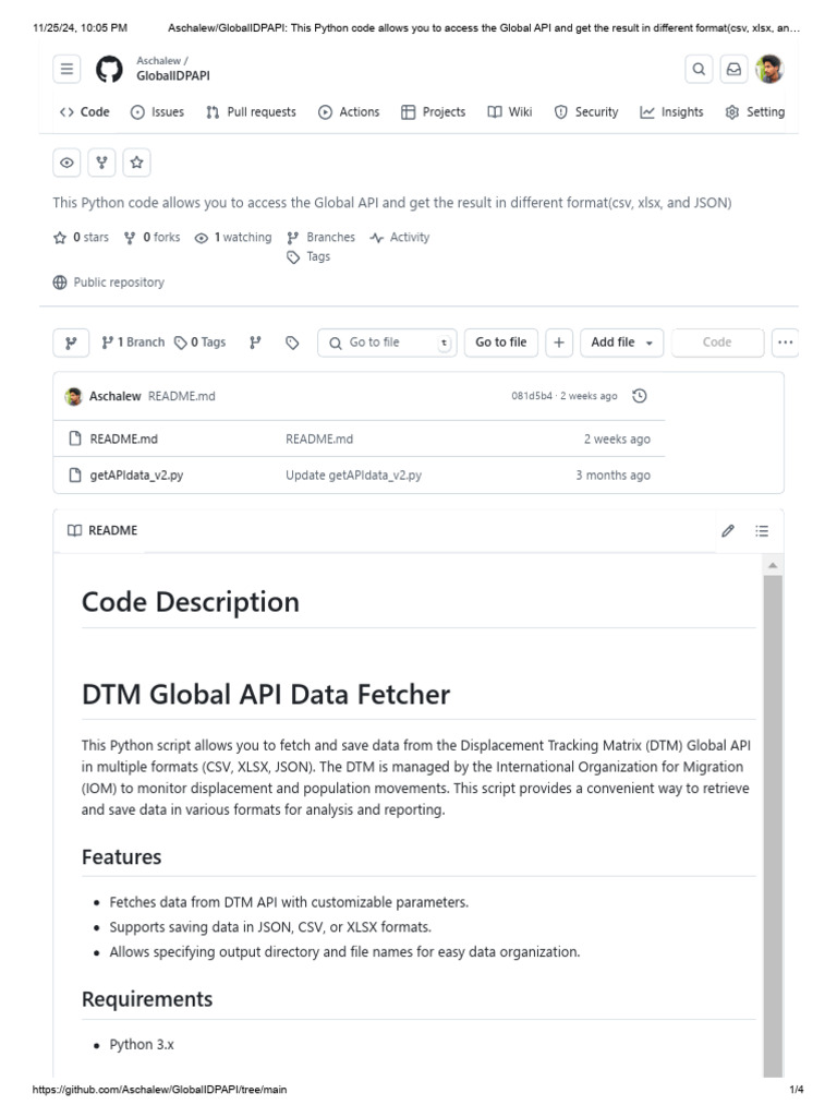 GlobalIDPAPI - This Python Code Allows You To Access The Global API and Get The Result in ...