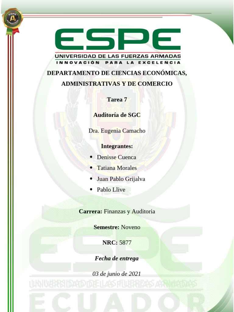 TP7 - Grupo 7 - Manual Calidad | PDF | Sistema de manejo de calidad | Calidad (comercial)