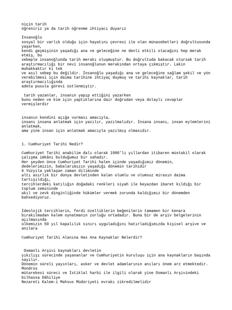 Niçin Tarih | PDF