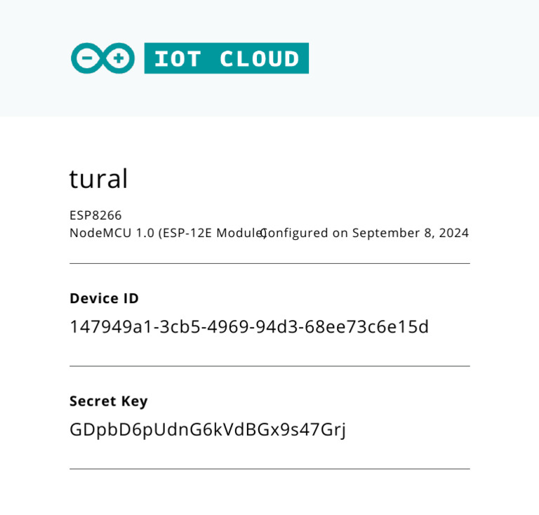 Arduino Device Secret Key | PDF