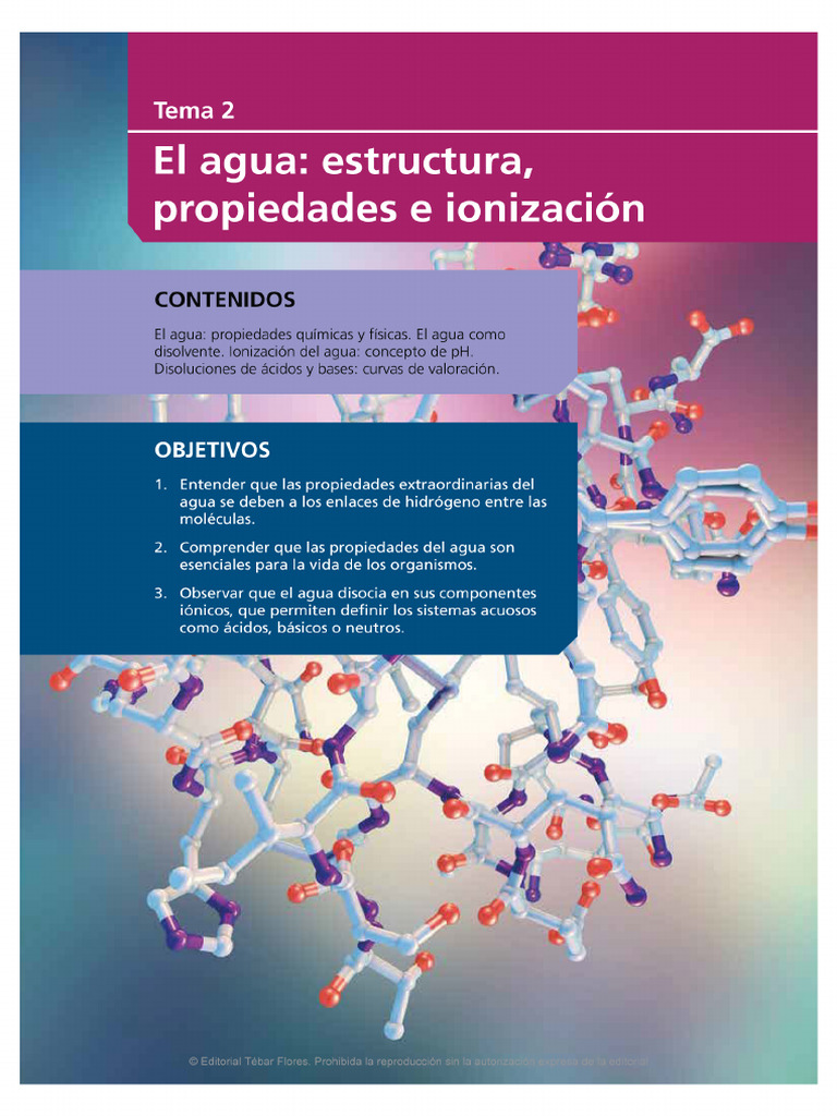 B - Agua - Fundamentos de Bioquímica Estructural | PDF
