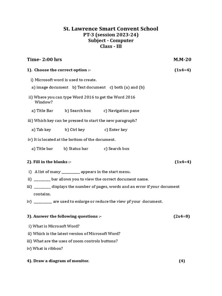 Class 3RD Computer | PDF Class 3RD Computer | PDF