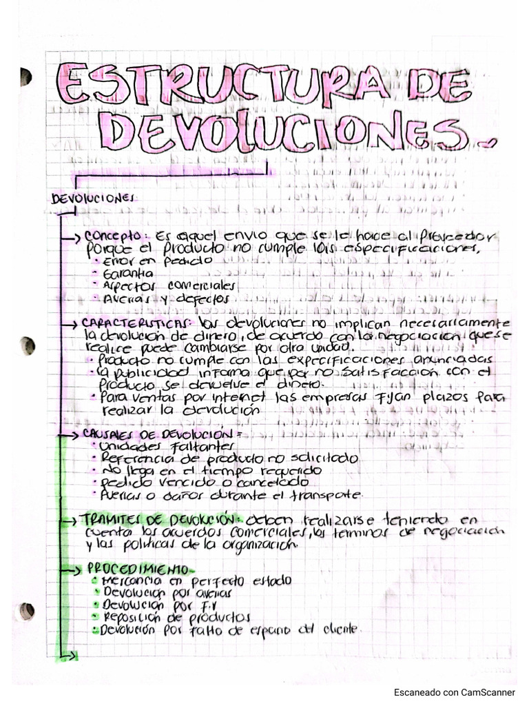 Estructura de Devoluciones | PDF
