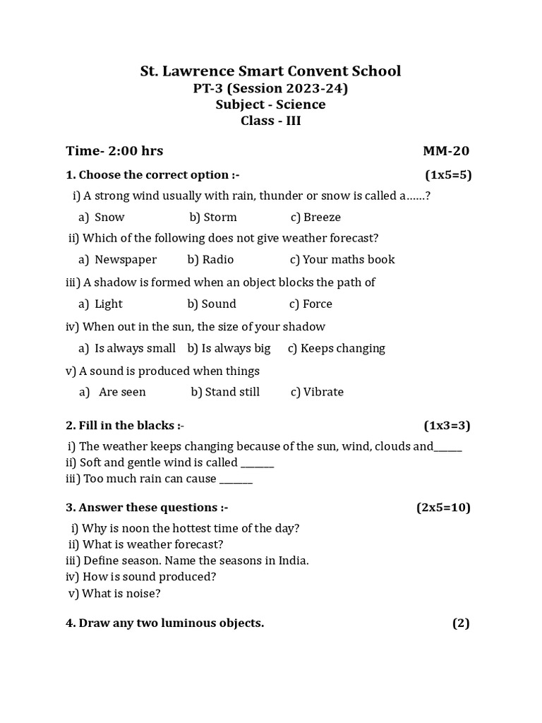 CLASS 3RD SCIENCE | PDF