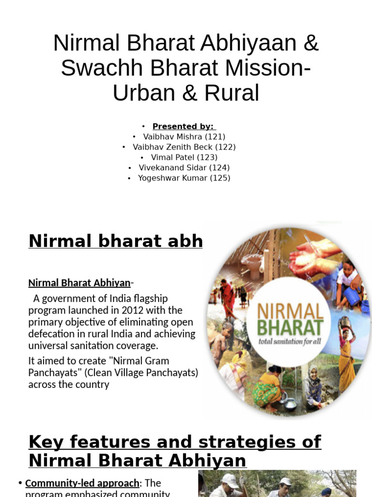 Nirmal Bharat Abhiyan 121-127 | PDF | Sanitation | Water And Politics