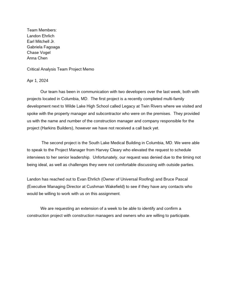 RDEV445 - 650 Group Memo For Critical Analysis | PDF | Career & Growth ...
