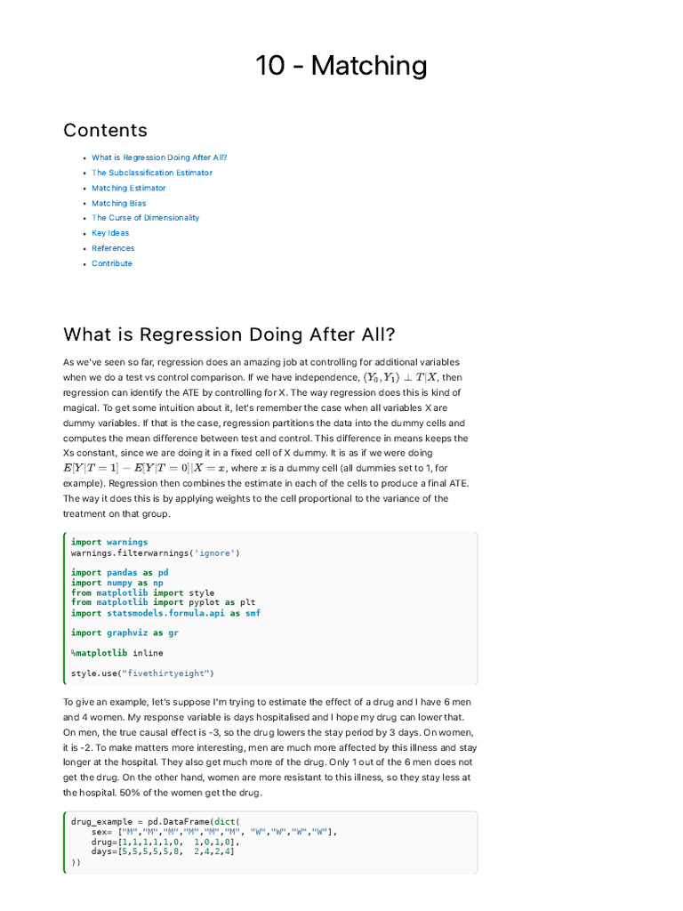 10 - Matching - Causal Inference For The Brave and True | PDF ...