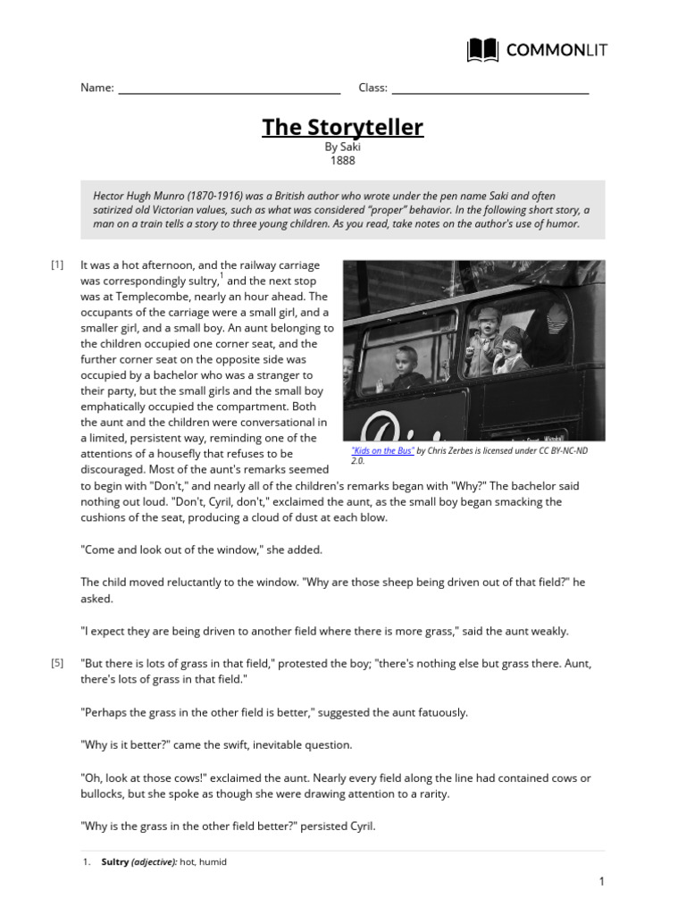Aunt's Story Fails to Engage Children | PDF | Saki