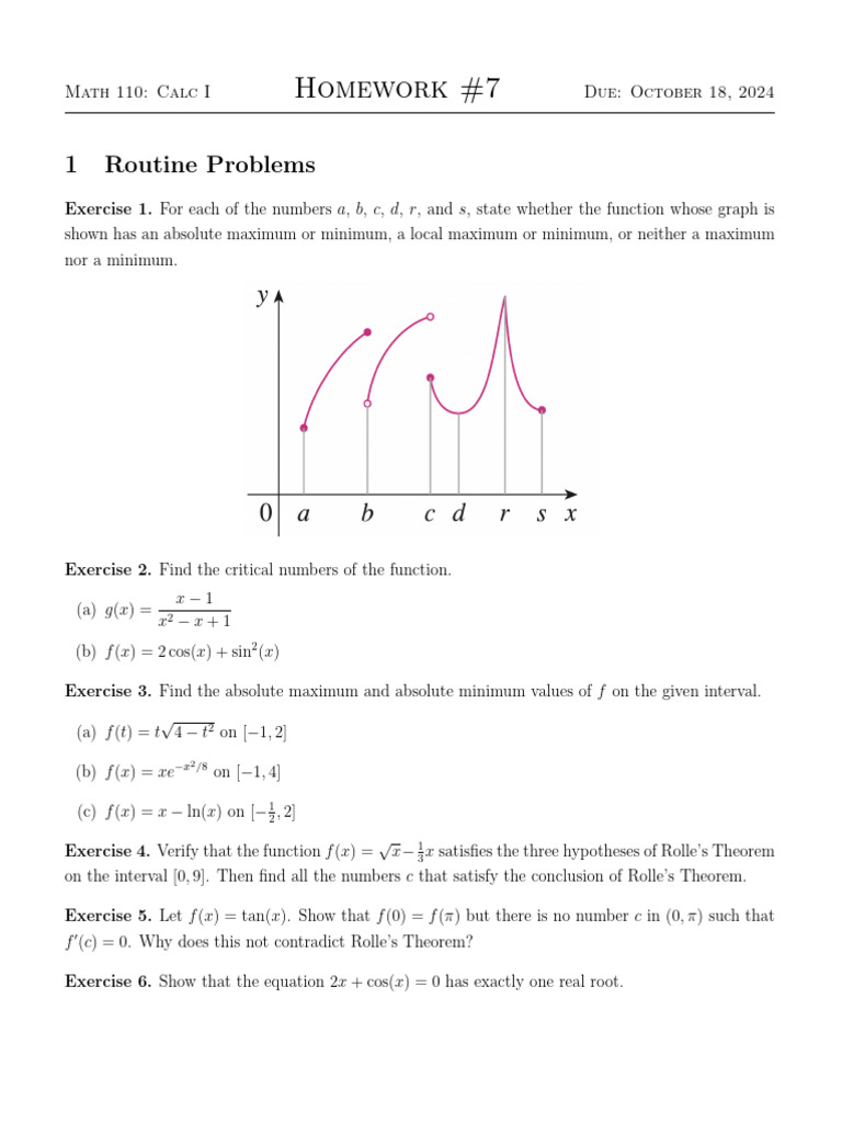 Math110 hw7 | PDF | Mathematical Analysis | Mathematics