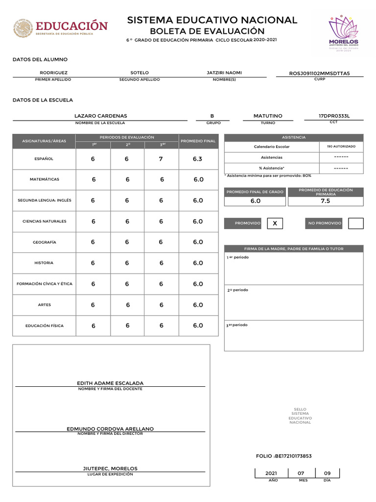 27 Boleta - ROSJ091102MMSDTTA5 | PDF