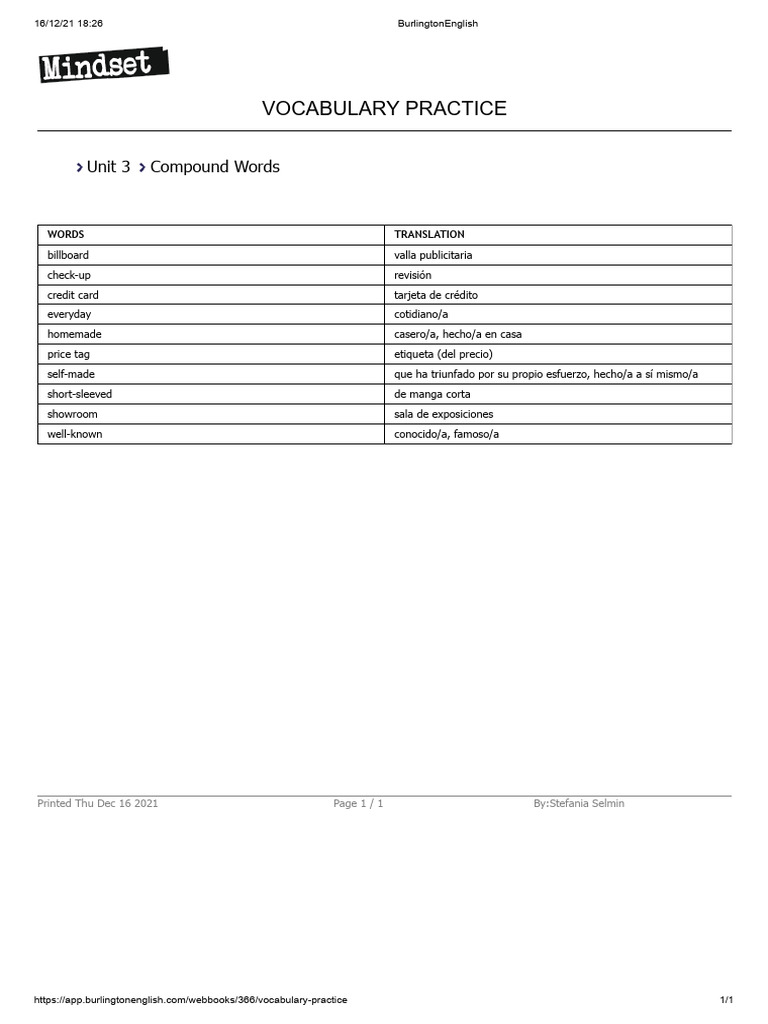 Compound Nouns | PDF