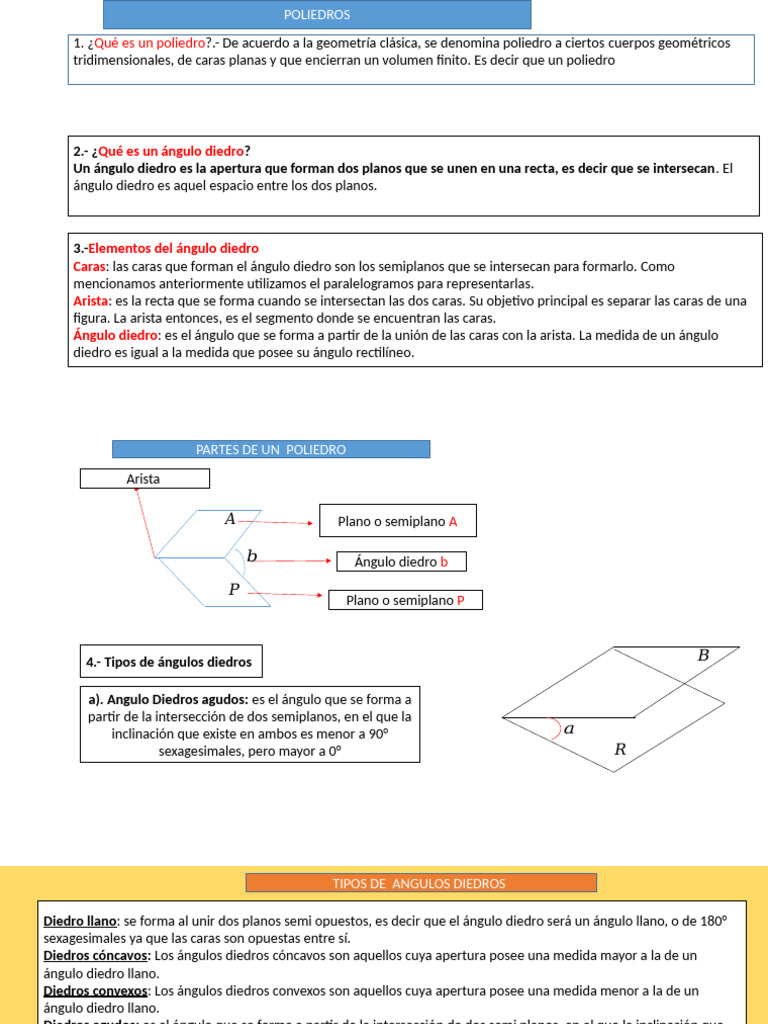 Ángulos Diedros 1º | PDF | Ángulo | Perpendicular