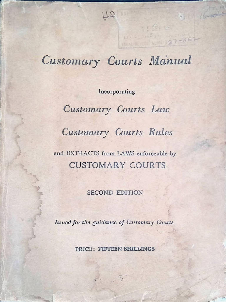 Customary Courts Guide | PDF | Bail | Summons