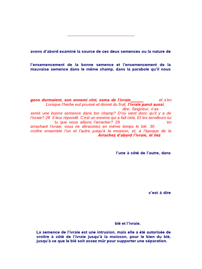 La Semence et les Jumeaux Bibliques | PDF | Création (Bible) | Logos ...