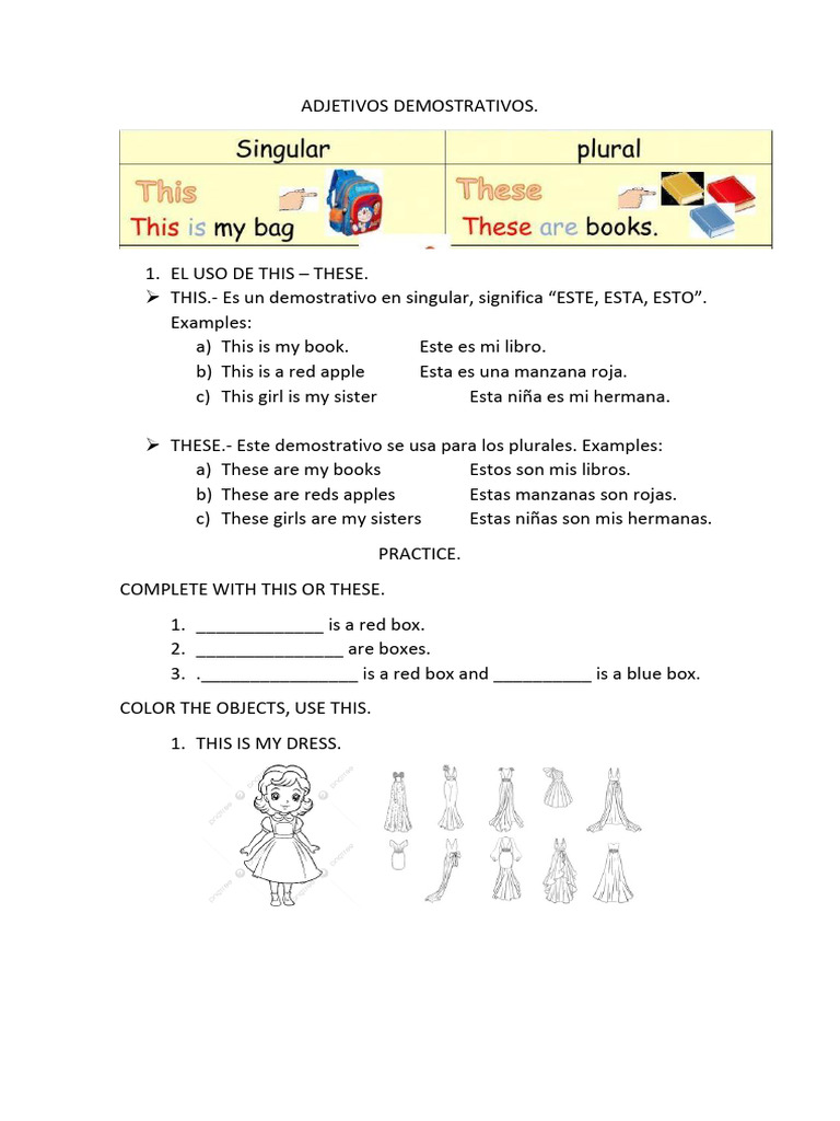 Adjetivos Demostrativos 3° | PDF | Self-Improvement