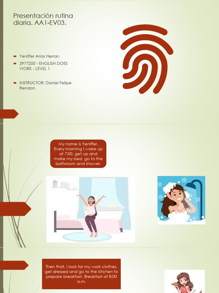Presentacion Rutina Diaria AA1 EV03 | PDF