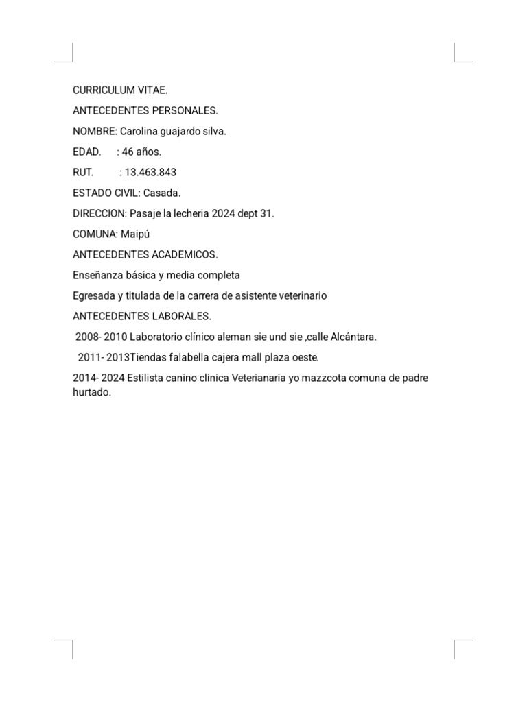 Curriculum Vitae | PDF | Salud y bienestar