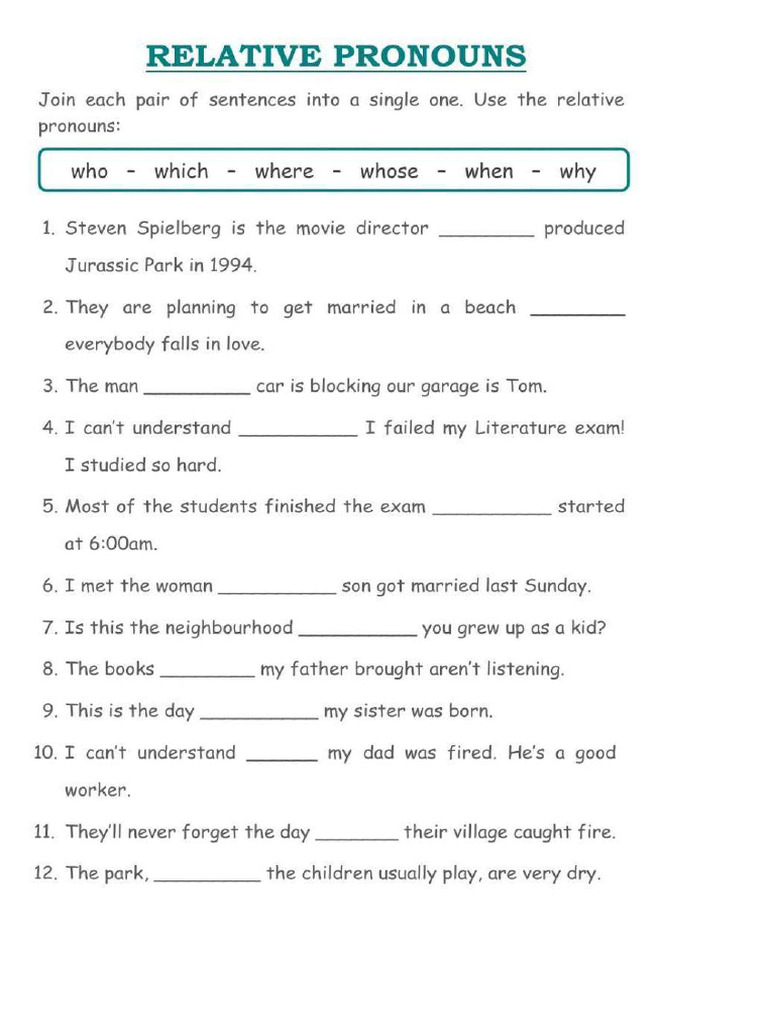 Grammar 6 Relative Pronouns | PDF