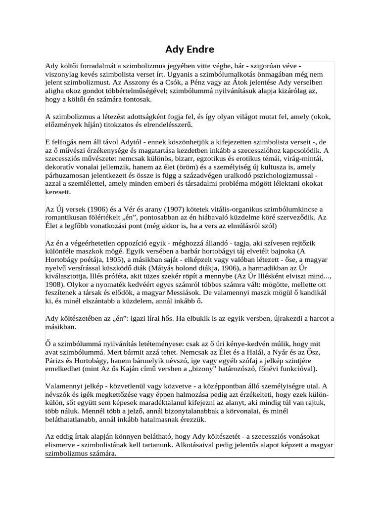 Ady Endre | PDF