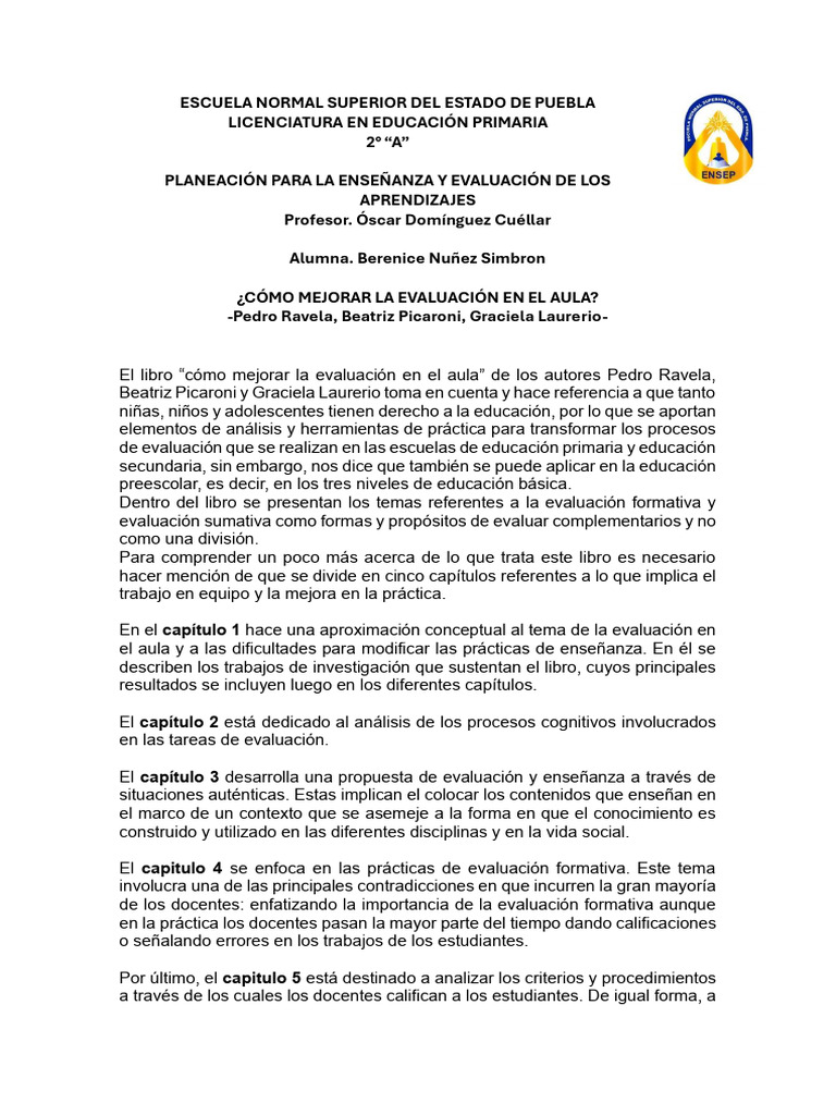 Cómo Mejorar La Evaluación en El Aula | PDF | Evaluación | Enseñando