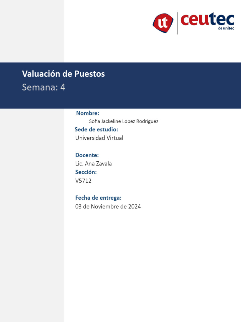 Annotated-Tarea S4 - Sofia - Lopez - 52321067 - GerenciaRRHHII | PDF | Business | Valoración ...