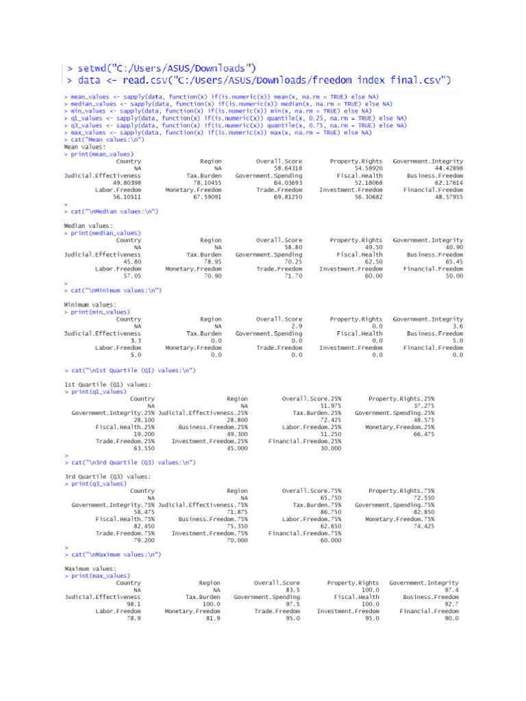 Questions and R Code | PDF | Science & Mathematics