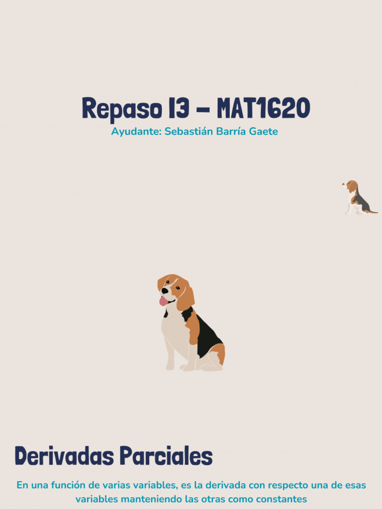 Calculo II - Repaso I3 | PDF