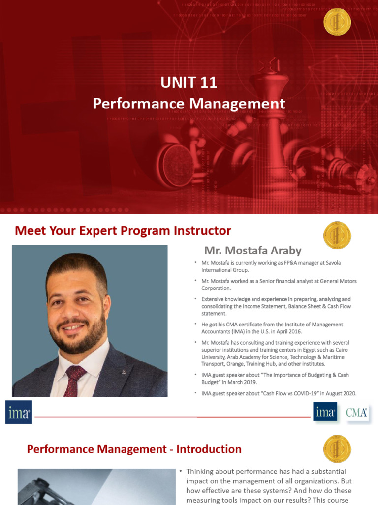 Performance Management - Unit 11 - Cost & Variance Measures | PDF | Weighted Arithmetic Mean ...